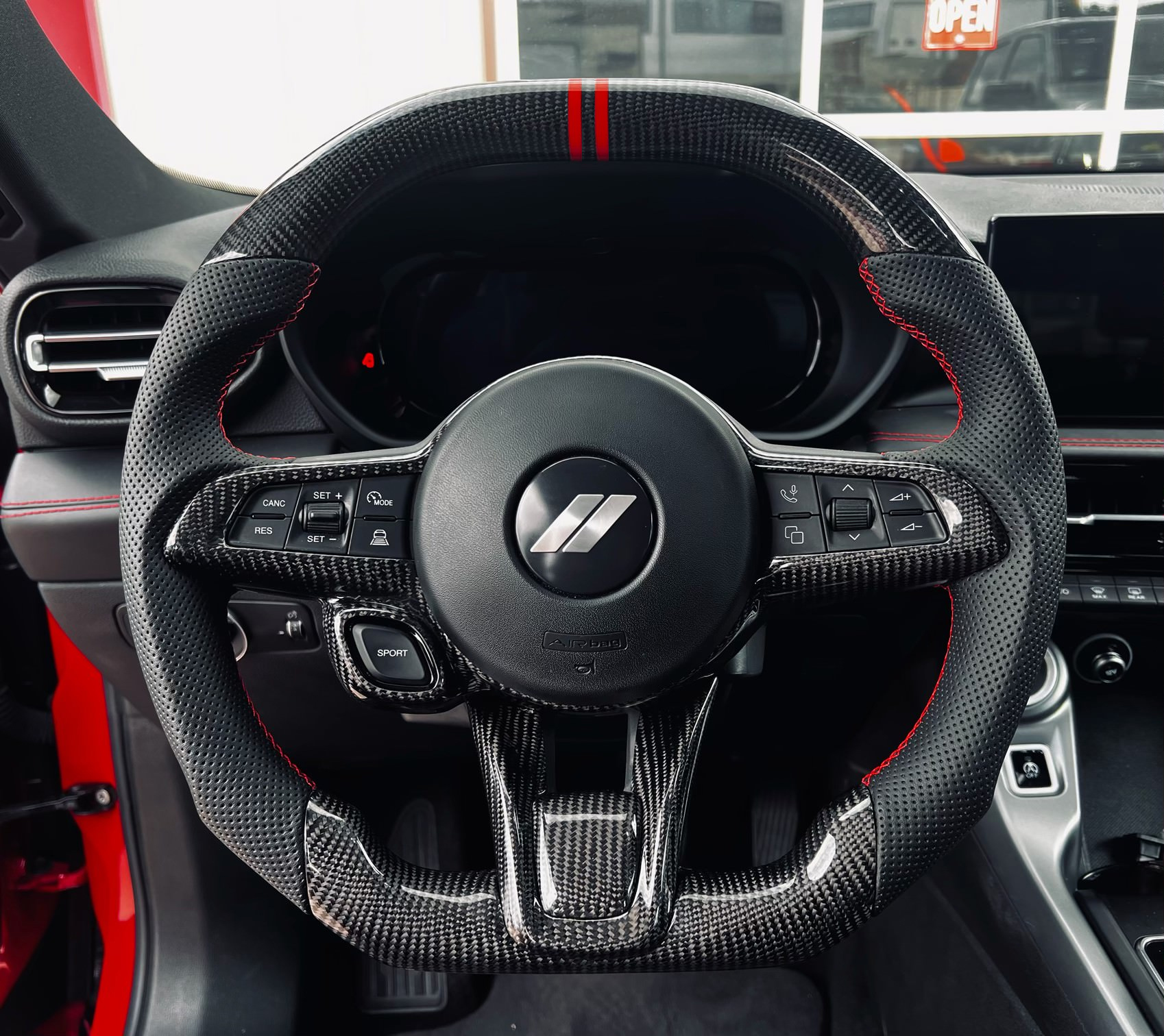 Dodge Hornet Custom Steering Wheel - Carbon Fiber - Flat Top/ Flat ...